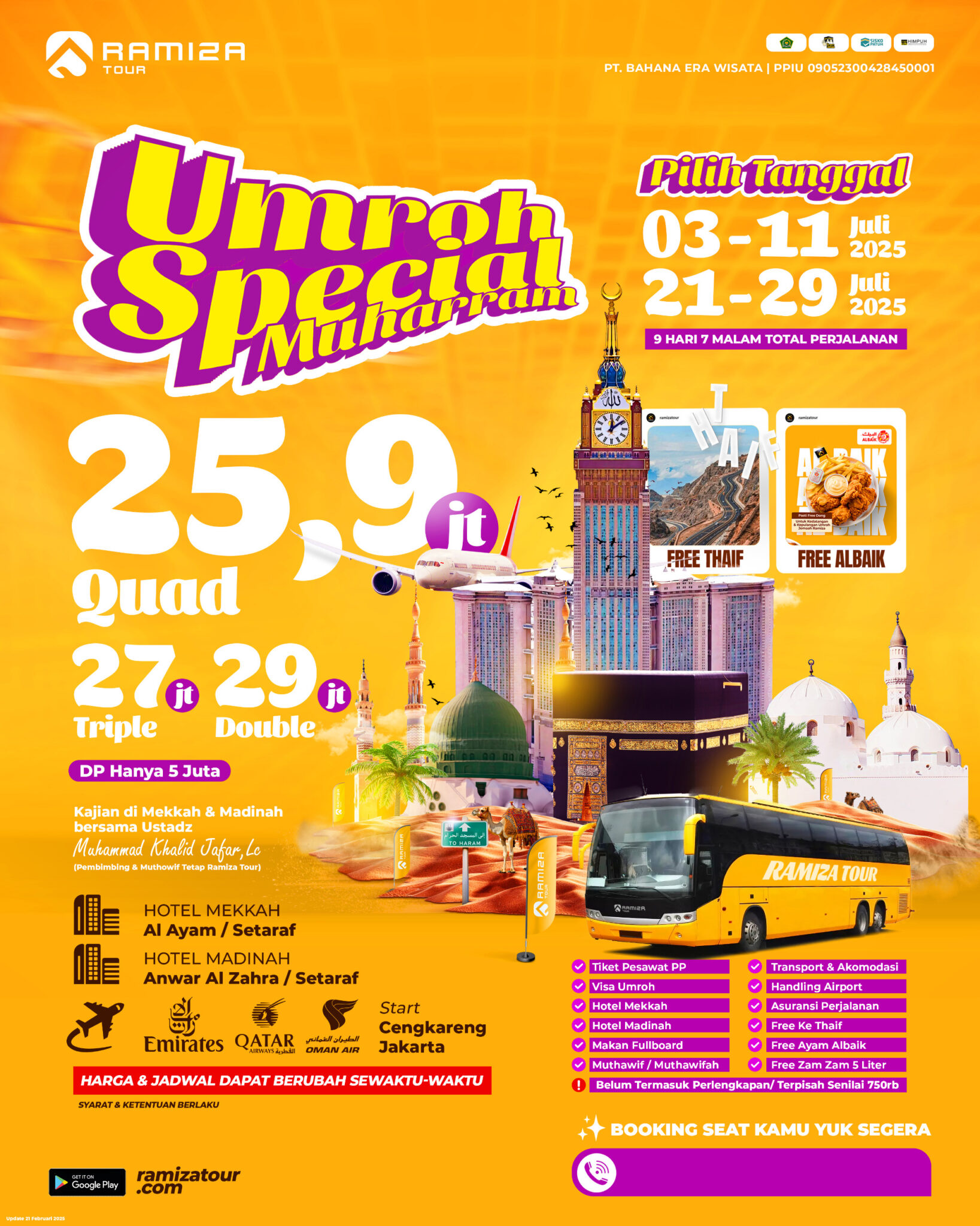 UMROH AWAL MUSIM 1447 - Umrah 25 Juta-an : Harga Hemat, Layanan Hebat ...